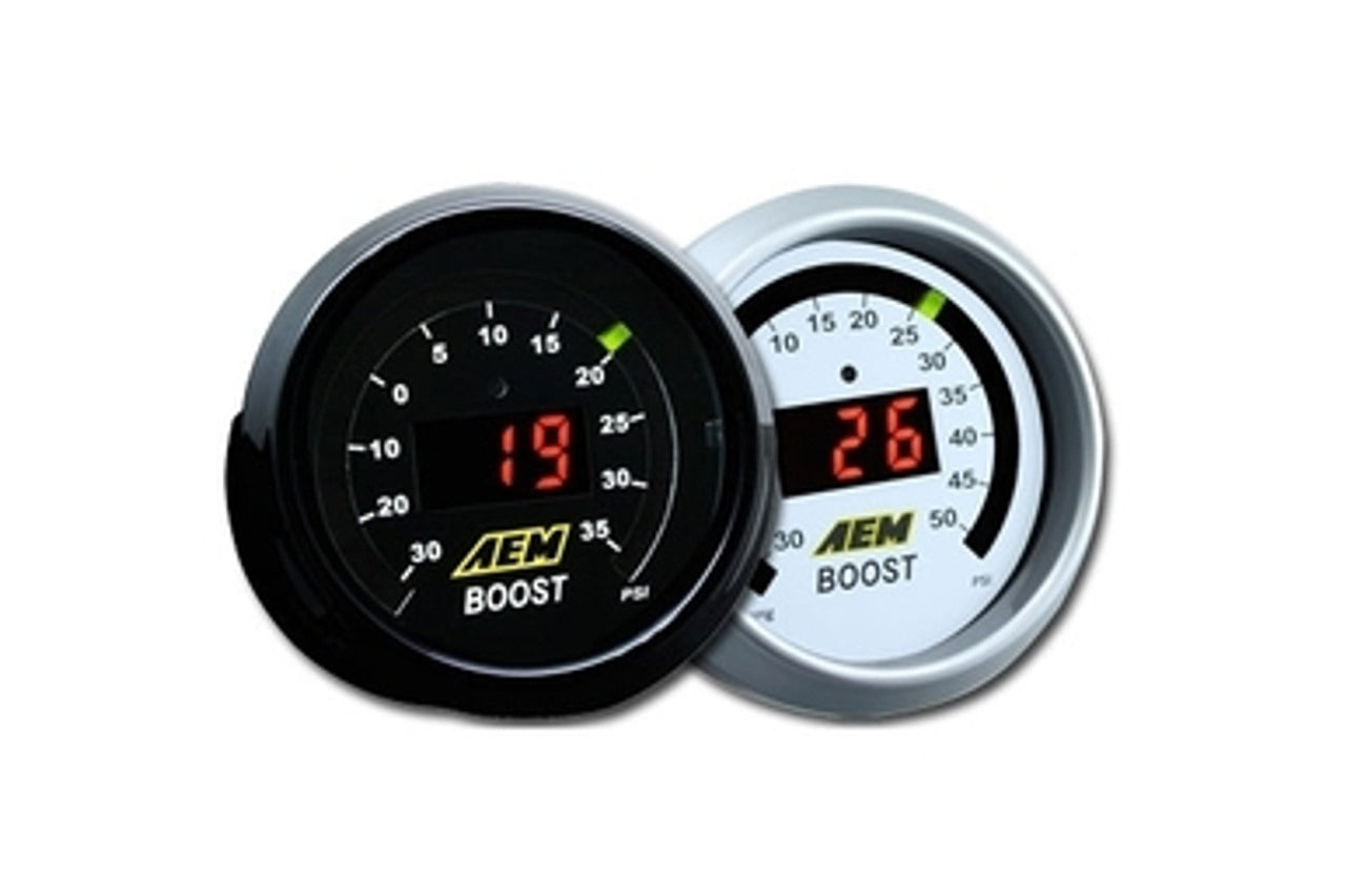AEM Classic Digital Hi-Boost Gauge Kit -30 to 50 PSI – AGM Performance